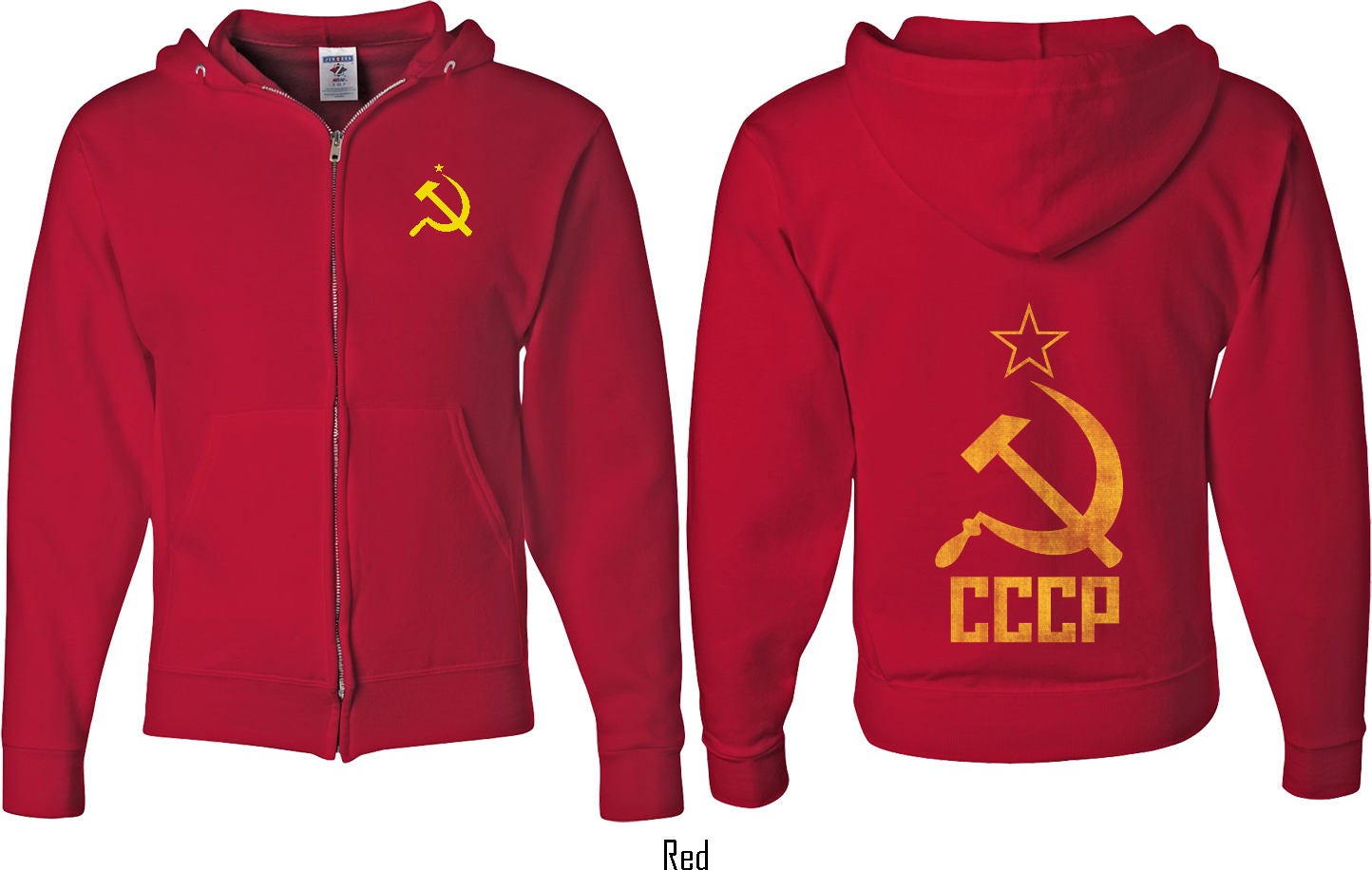 Distressed CCCP Front & Back Print Adult Unisex Full Zip Hoody - Etsy