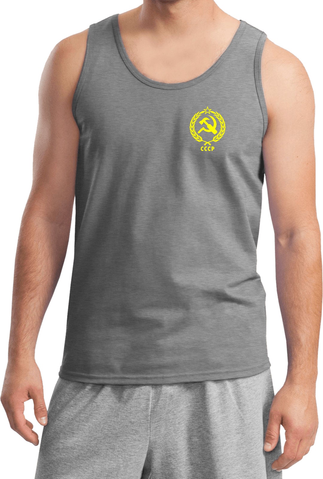 Men's Russian CCCP Crest Pocket Print Tank Top - Etsy