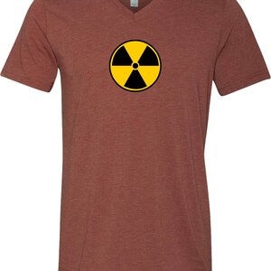 Men's Fallout Shirt Radioactive Radiation Tri Blend V-neck Tee T-shirt ...