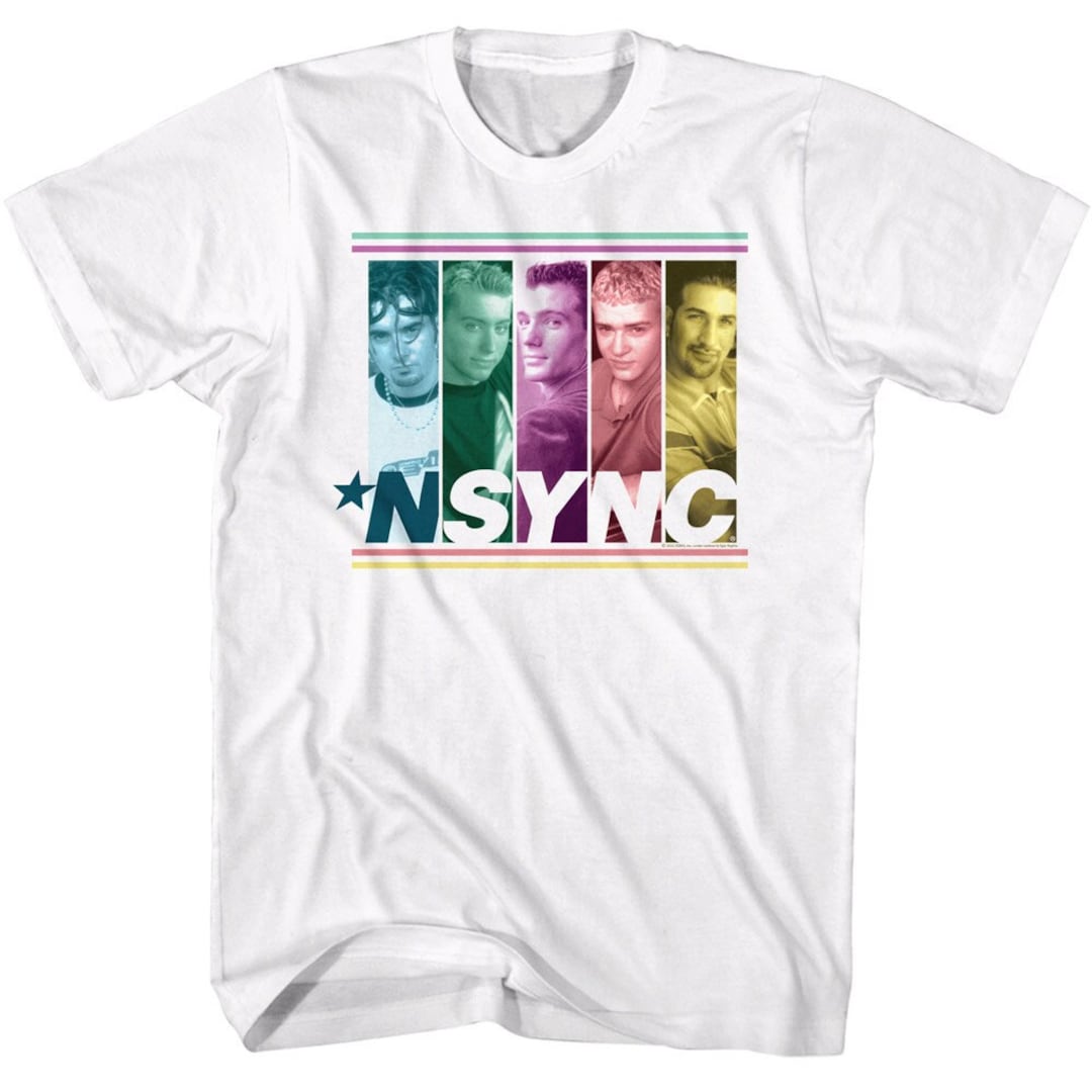 NSYNC Colored Boxes White Shirts - Etsy
