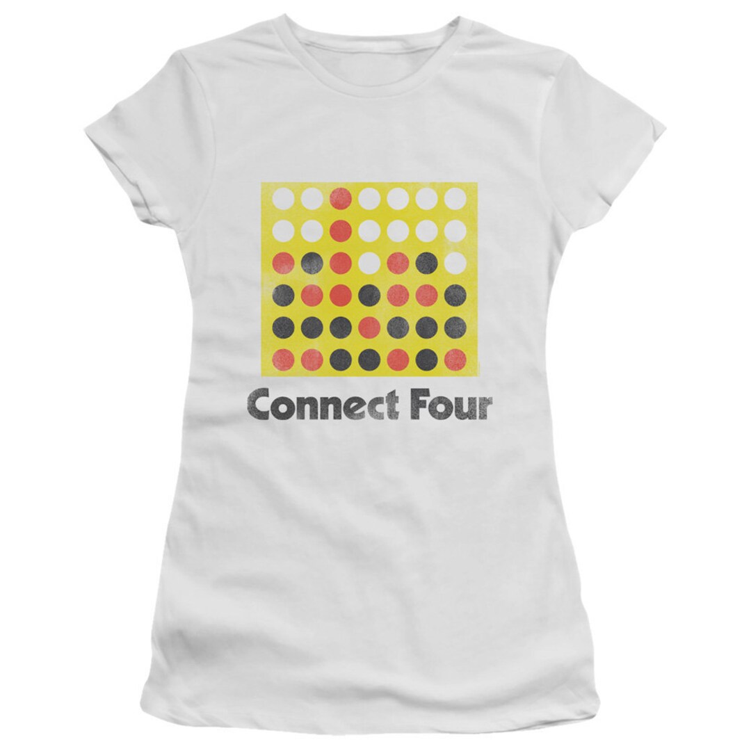 Connect Four Vintage Logo Juniors and Women White T-shirts - Etsy