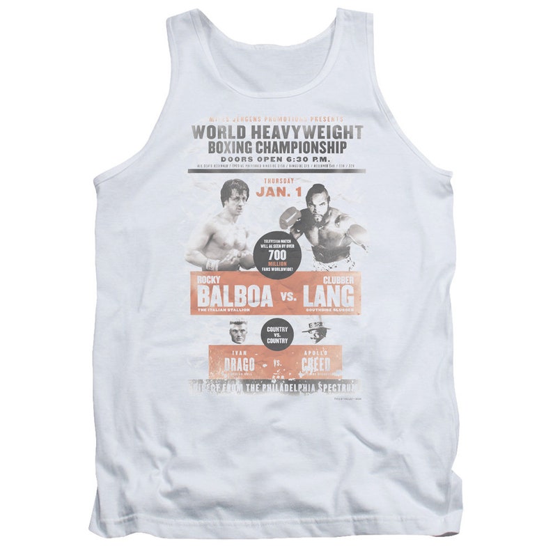 Rocky III Boxing Championship Poster White Shirts | Etsy