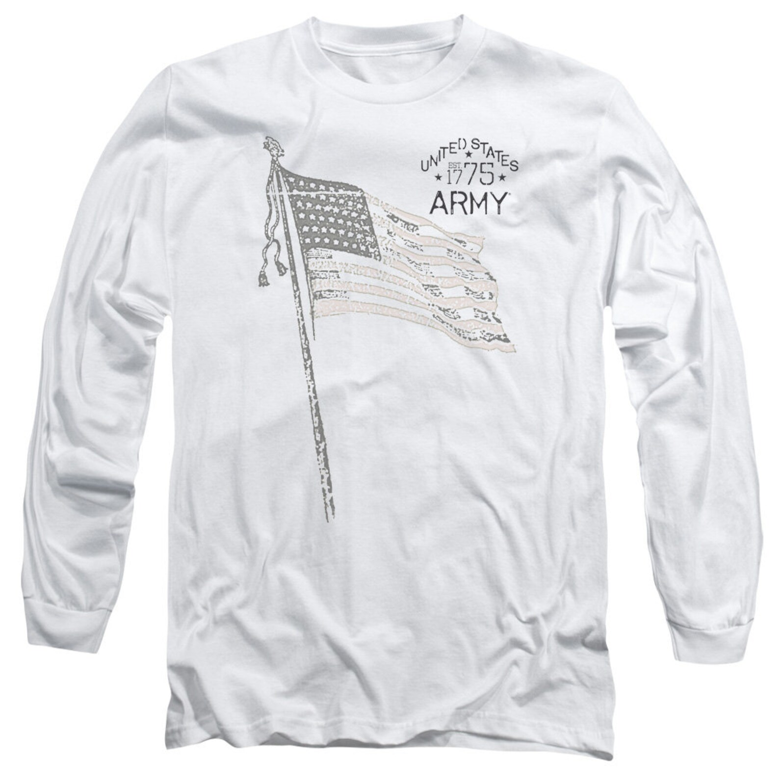 U.S. Army Distressed American Flag White Shirts - Etsy