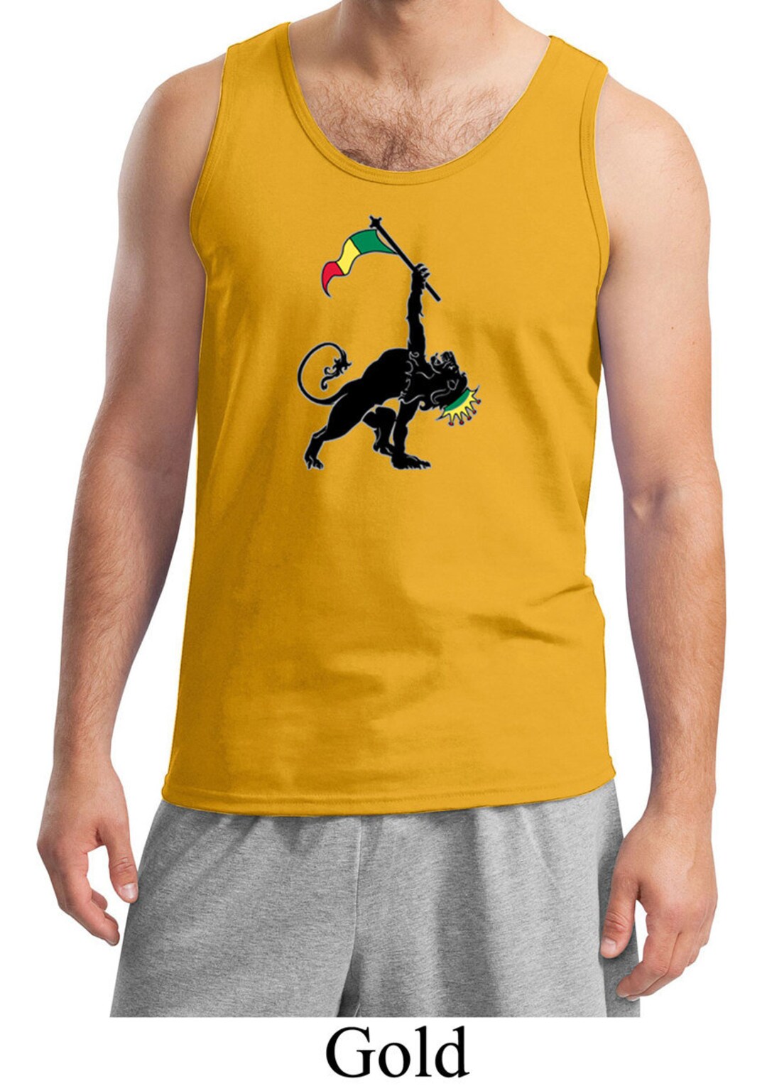 Men's Rasta Lion Triangle Rastafarian Tank Top TRIANGLE-2200 - Etsy
