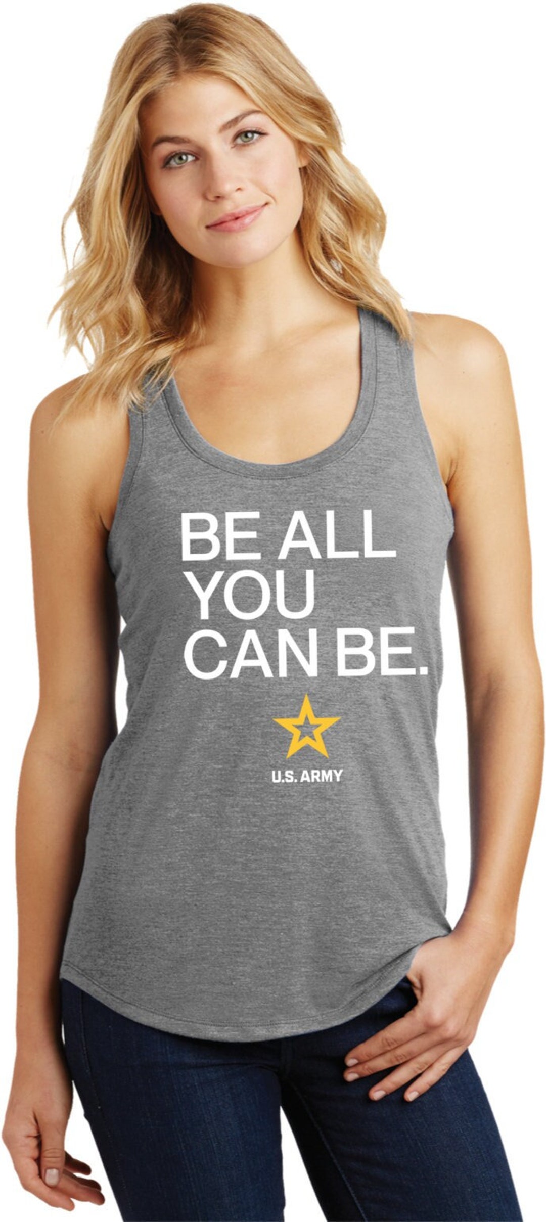 U.S. Army All You Can Be Ladies Racerback Tank Top 25091ED2-DM138L - Etsy