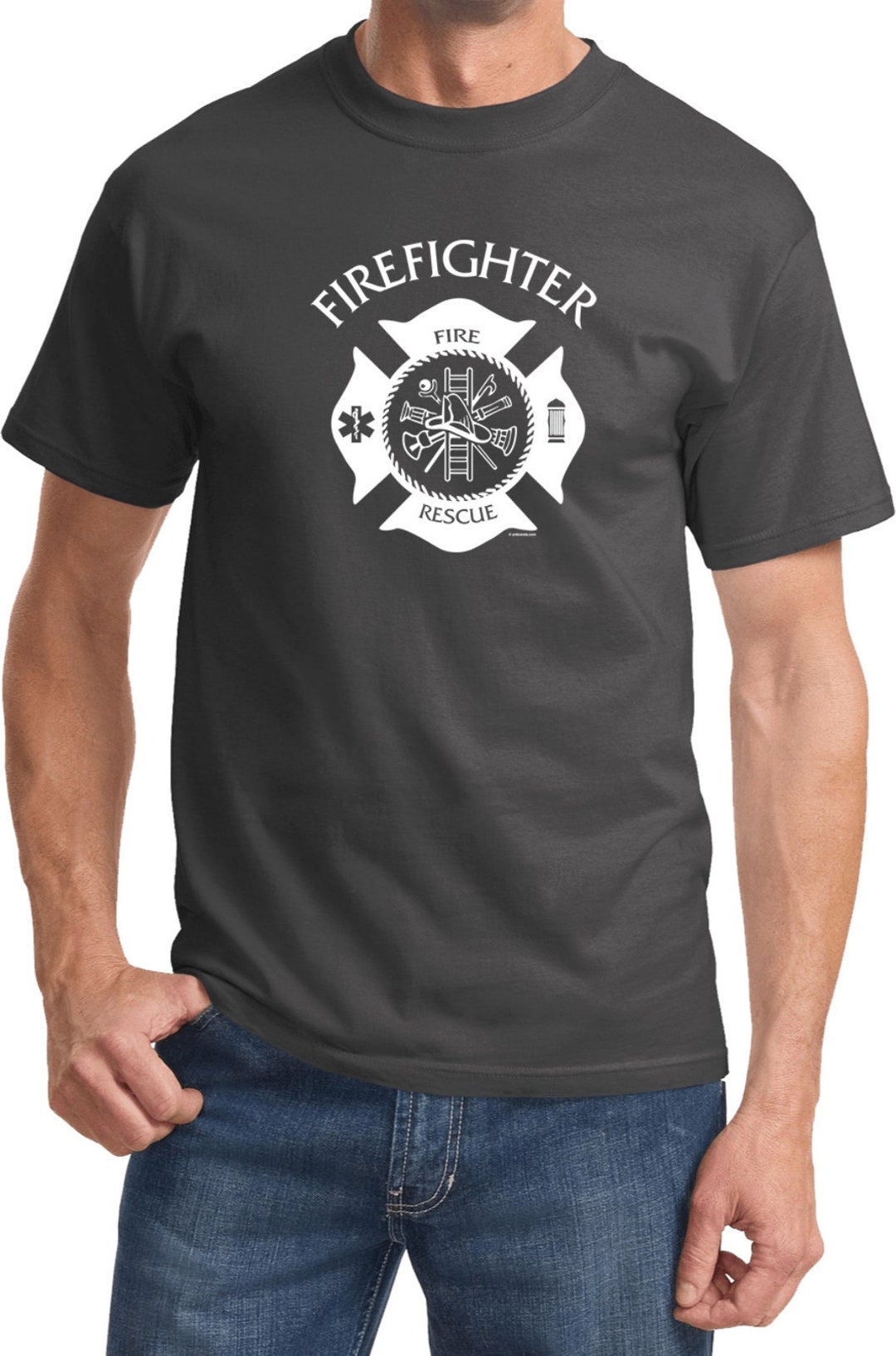 Firefighter Fire Rescue Tee T-shirt 2293EL2-PC61 - Etsy