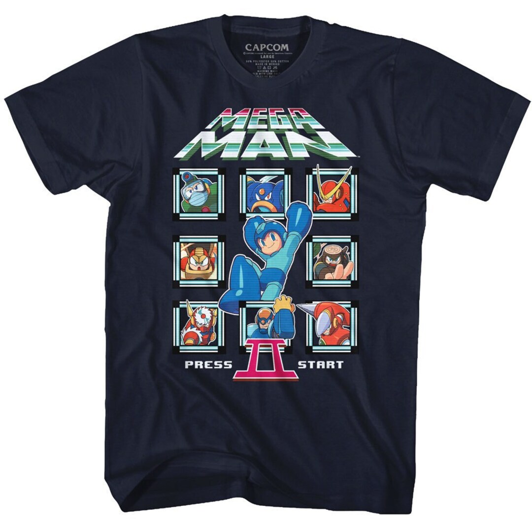 Mega Man 2 Characters Navy Shirts - Etsy