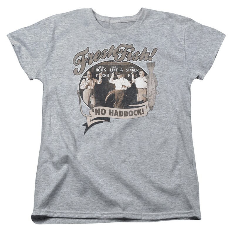Three Stooges Fresh Fish Juniors and Women Athletic Heather - Etsy