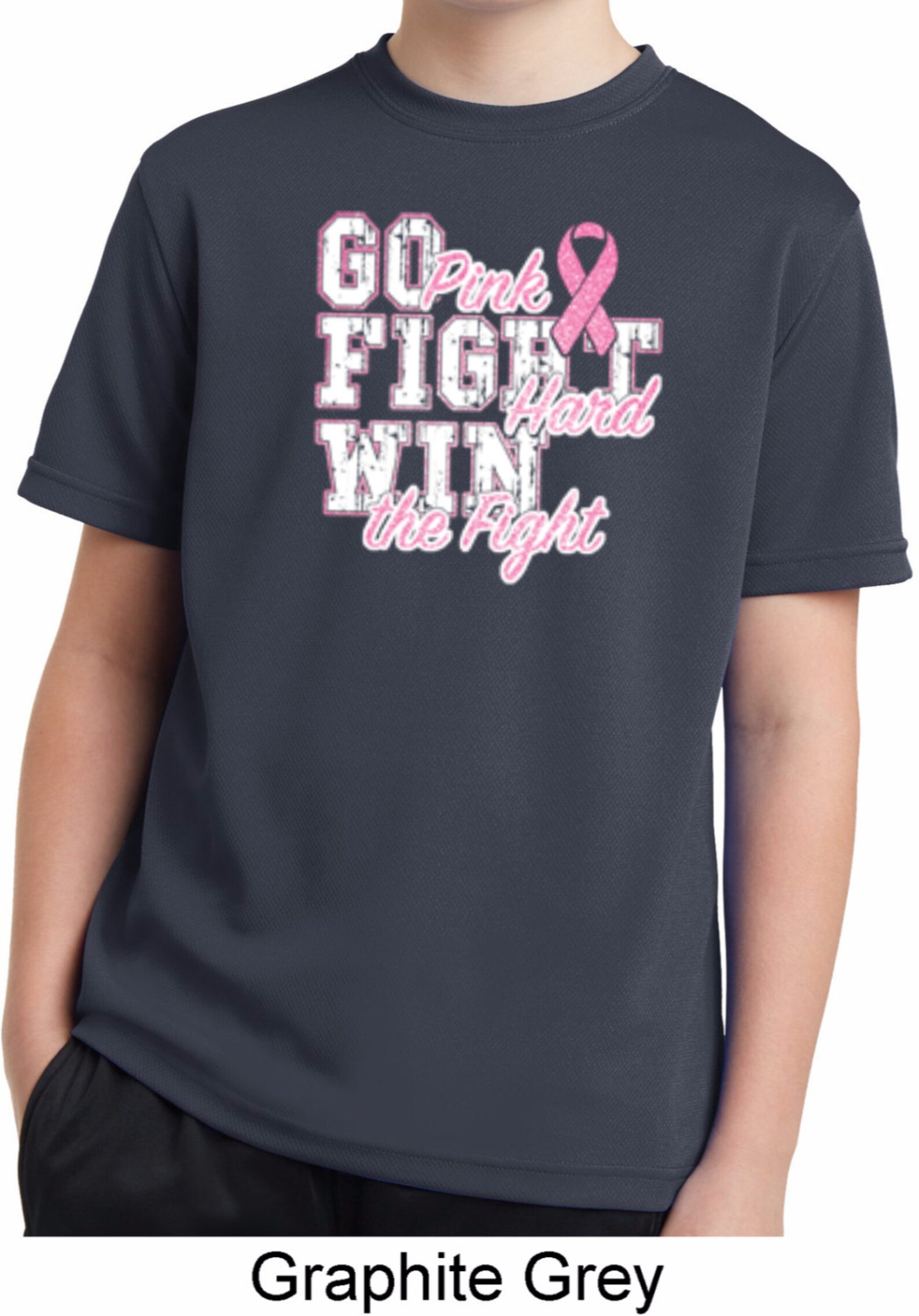 Go Pink Fight Hard Win the Fight Kid's Breast Cancer - Etsy