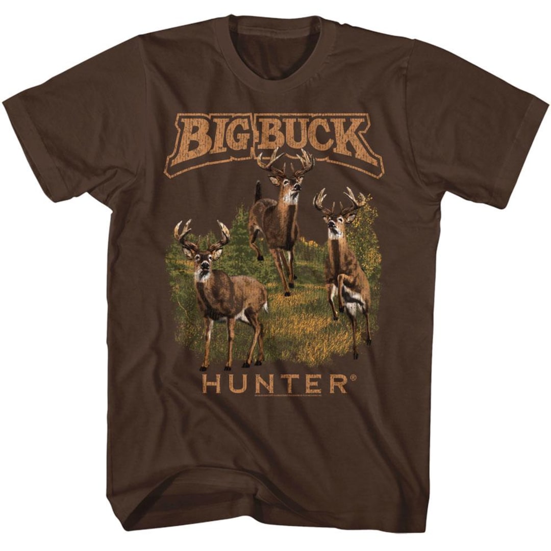 Big Buck Hunter Multiple Bucks Adult Brown Shirt - Etsy