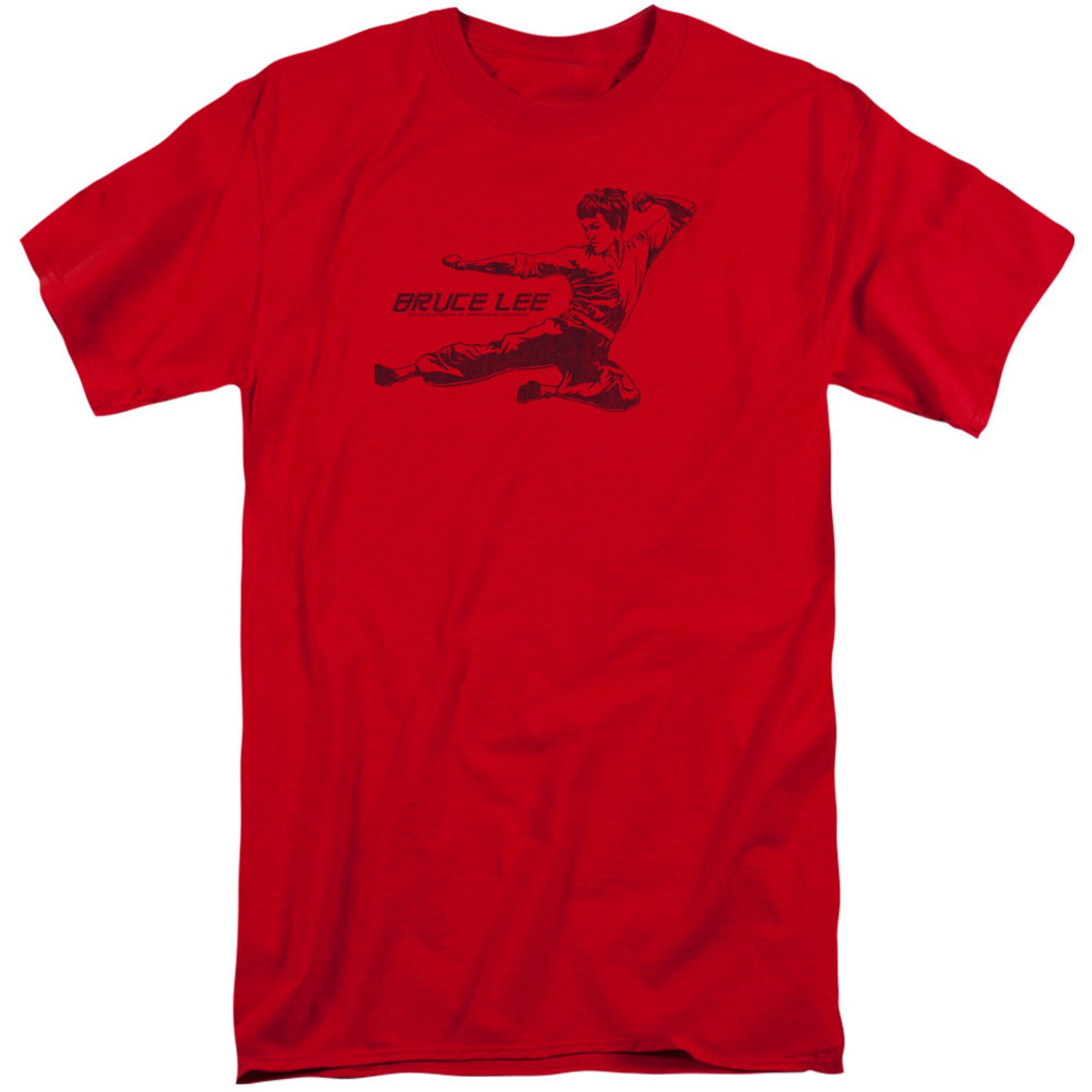 Bruce Lee Line Kick Red Shirts - Etsy