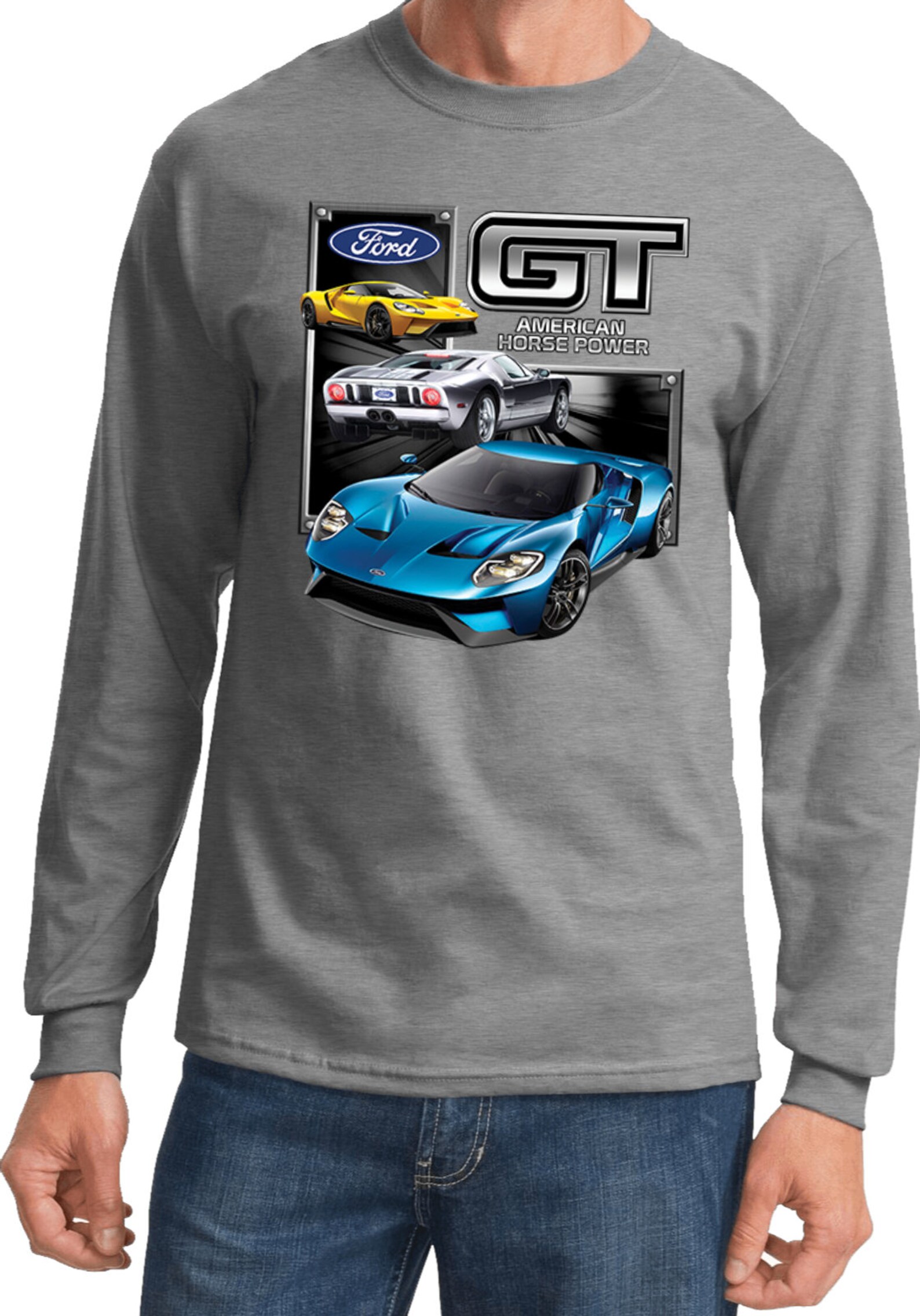 Ford GT American Horsepower Long Sleeve Tee T-Shirt | Etsy