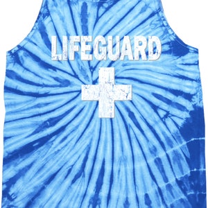 Distressed Lifeguard Adult Tie Dye Tank Top DLIFEGUARD-3500 - Etsy