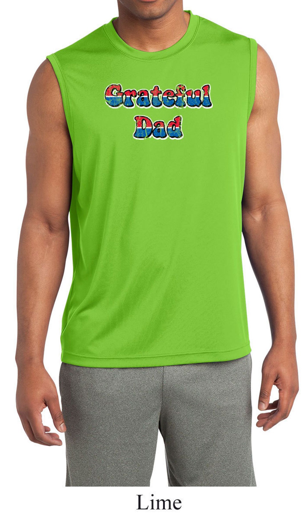 Men's Funny Band Shirt Grateful American Dead Dad Sleeveless Moisture ...