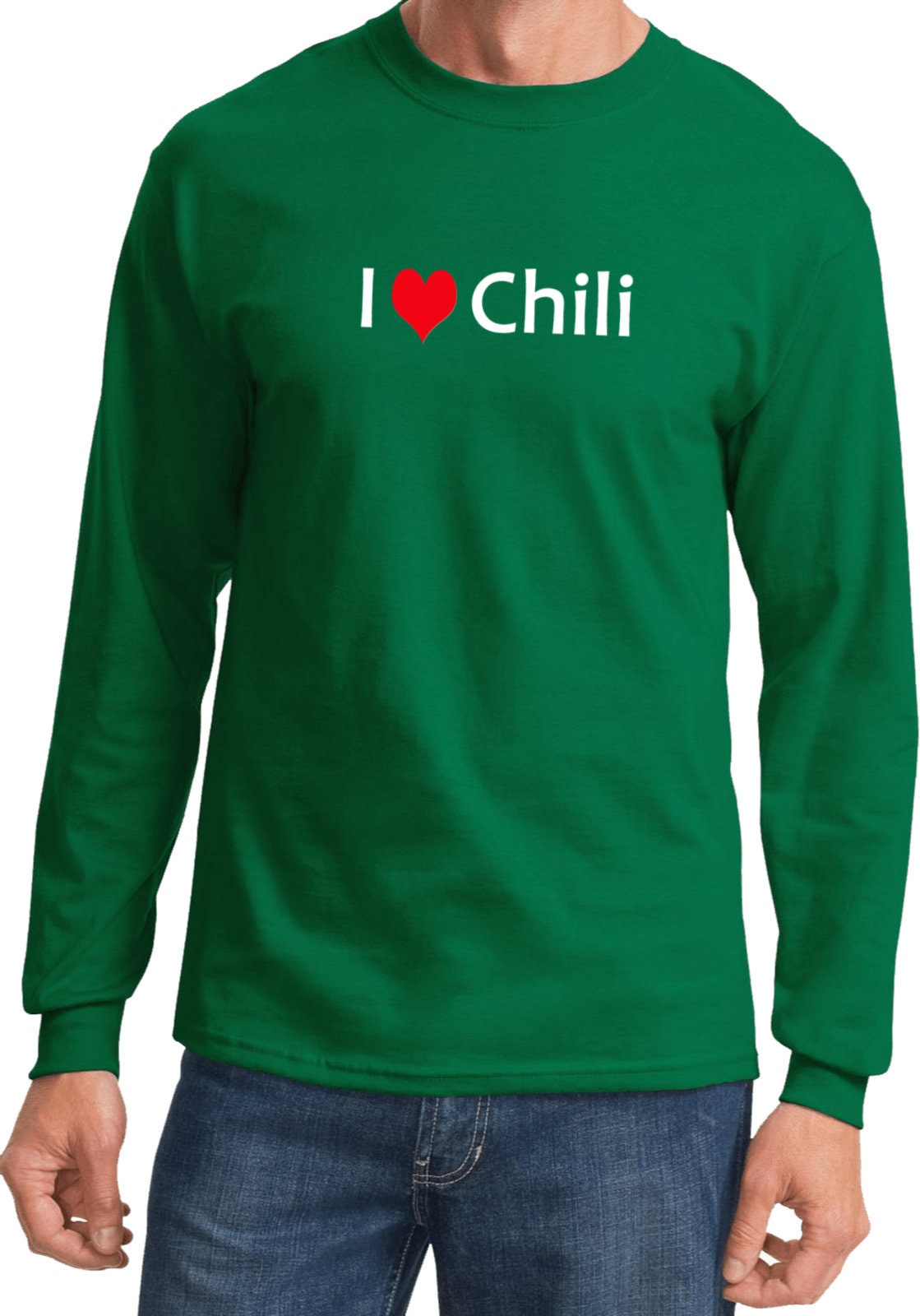 I Love Chili Long Sleeve T-Shirt CHILI-PC61LS | Etsy