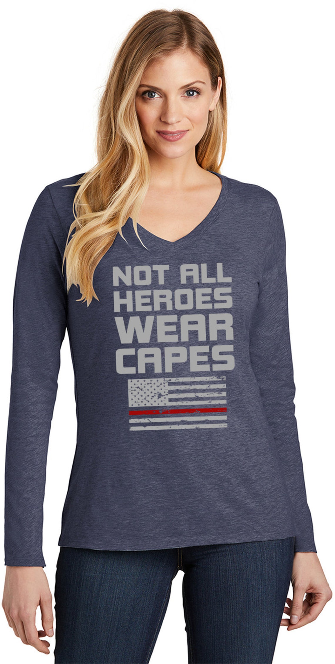 Not All Heroes Wear Capes Firefighter Thin Red Line - Etsy