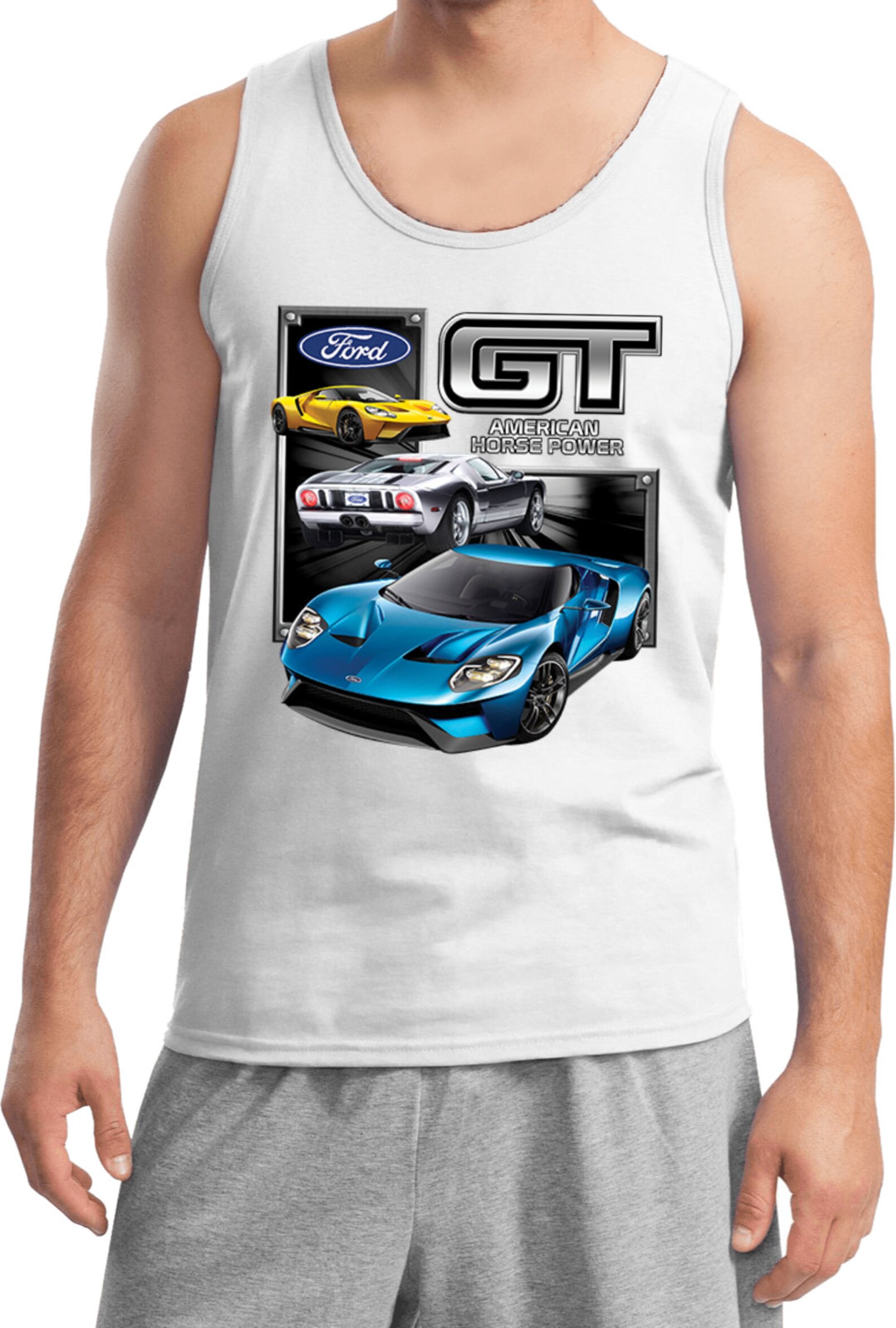 Ford GT American Horsepower Men's Tank Top 22496HD1-2200 | Etsy