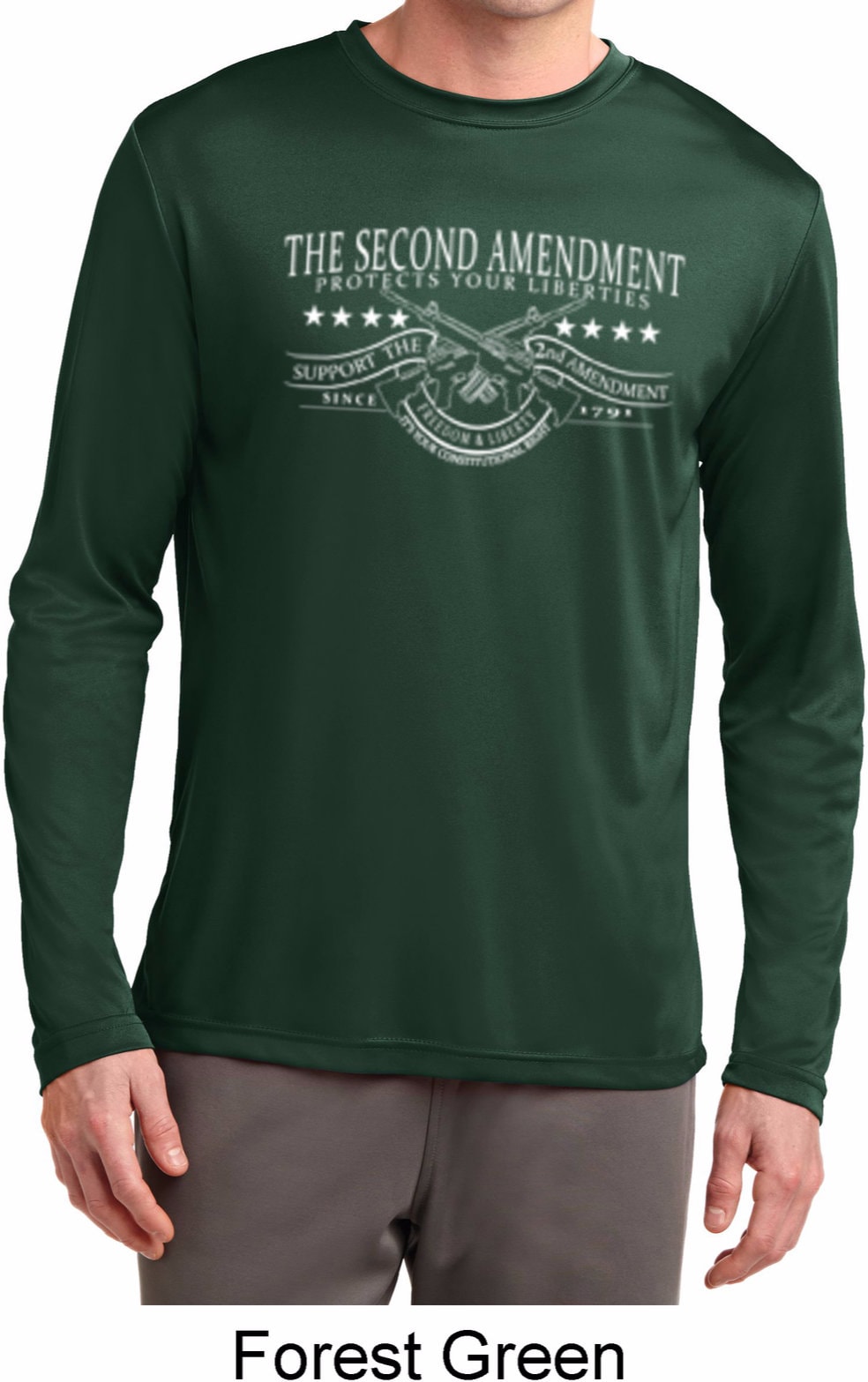 The Second Amendment Men's Moisture Wicking Long Sleeve Tee T-shirt-ws ...