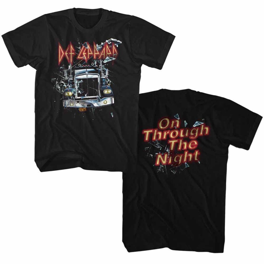 Def Leppard on Through the Night Front & Back Printed Black Shirts - Etsy