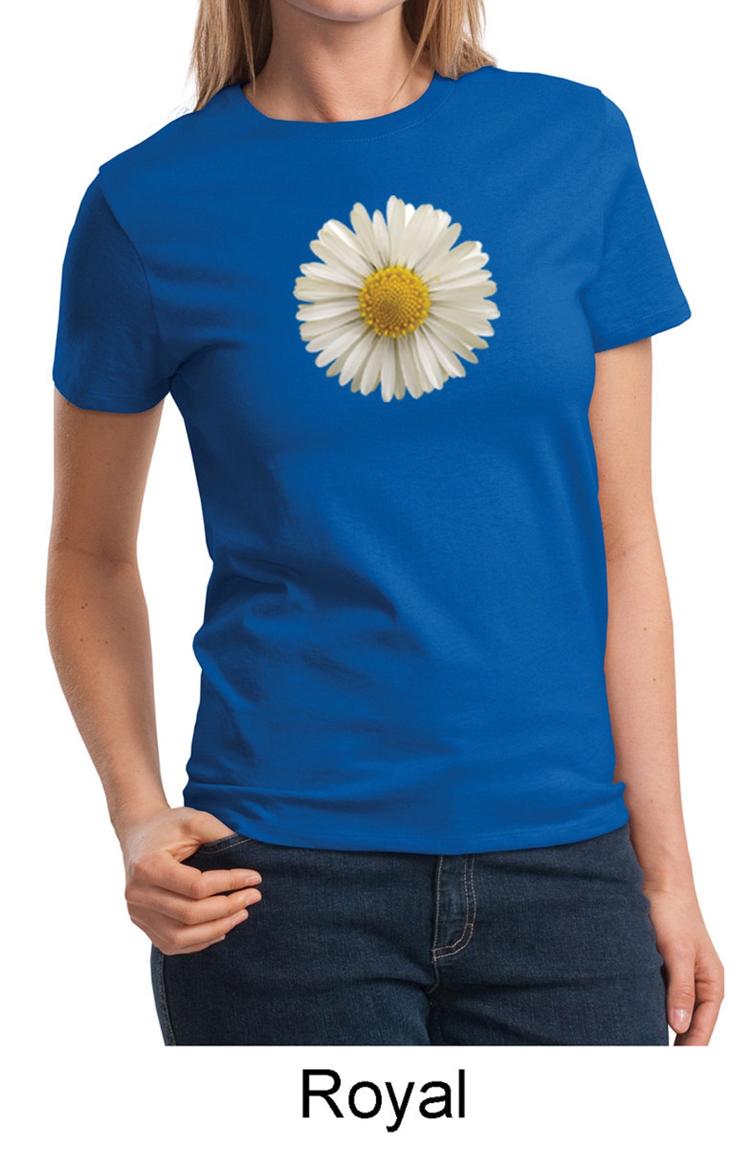 Ladies White Flower Daisy Shirt White Daisy Tee T-shirt DAISY-LPC61 - Etsy