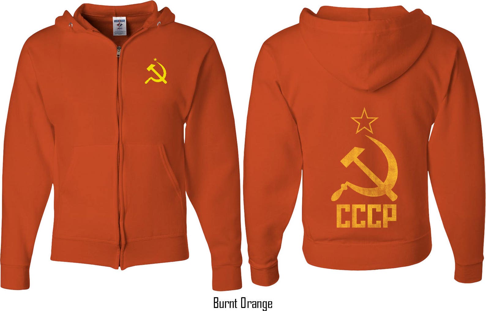 Distressed CCCP Front & Back Print Adult Unisex Full Zip Hoody | Etsy