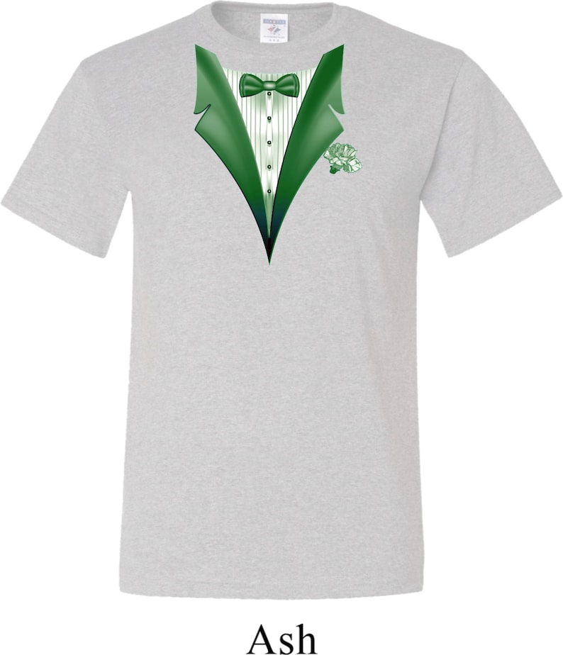 Dark Green Tuxedo Mens Tall Tee T-shirt GREENTUX-PC61T - Etsy