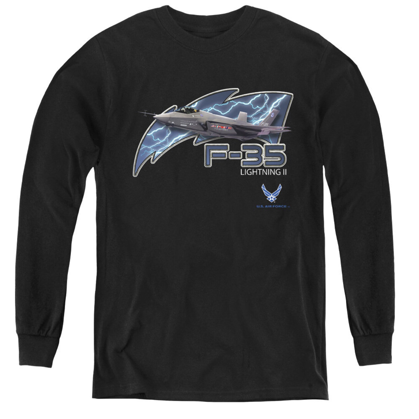 U.S. Air Force F-35 Lightning II Kid's Black T-Shirts | Etsy
