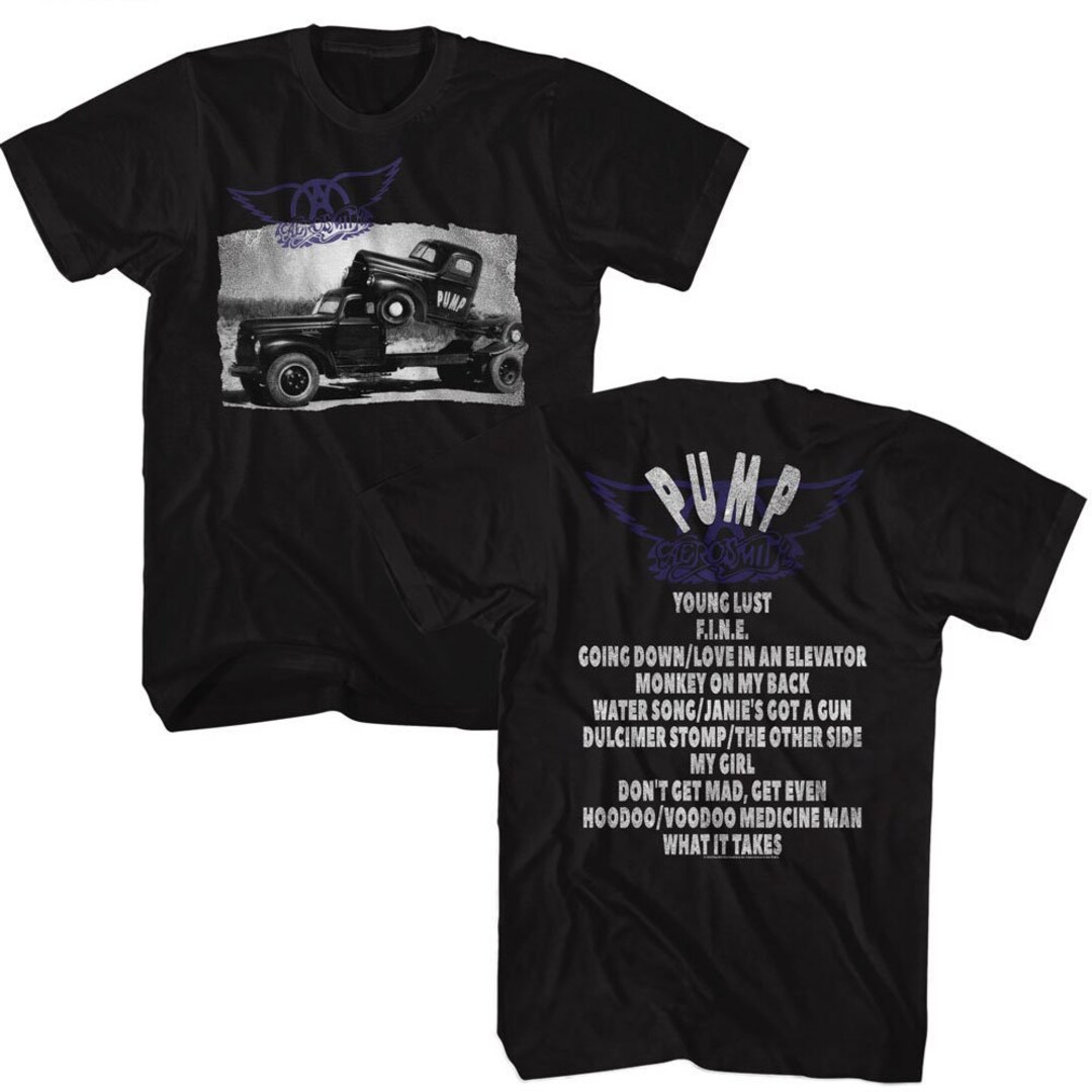 Aerosmith Pump Album Front and Back Black Shirts - Etsy