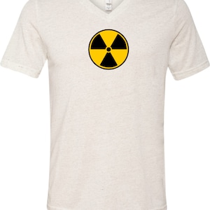 Men's Fallout Shirt Radioactive Radiation Tri Blend V-neck Tee T-shirt ...