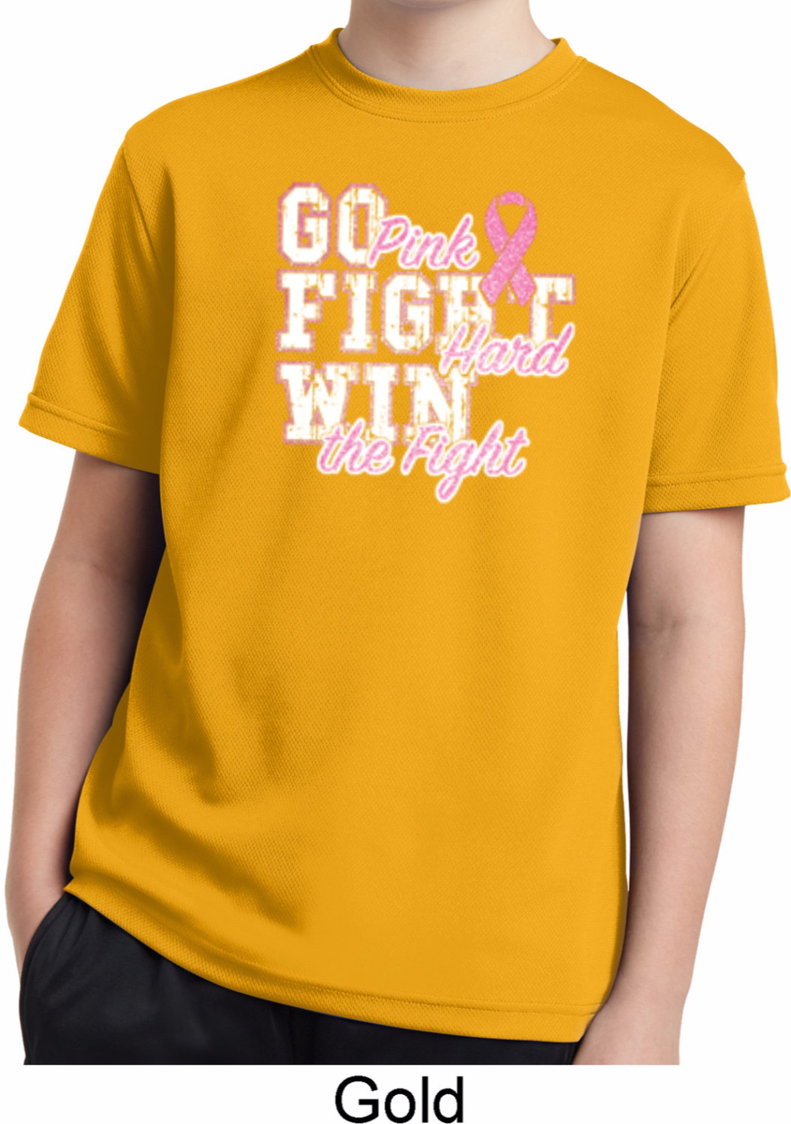 Go Pink Fight Hard Win the Fight Kid's Breast Cancer - Etsy