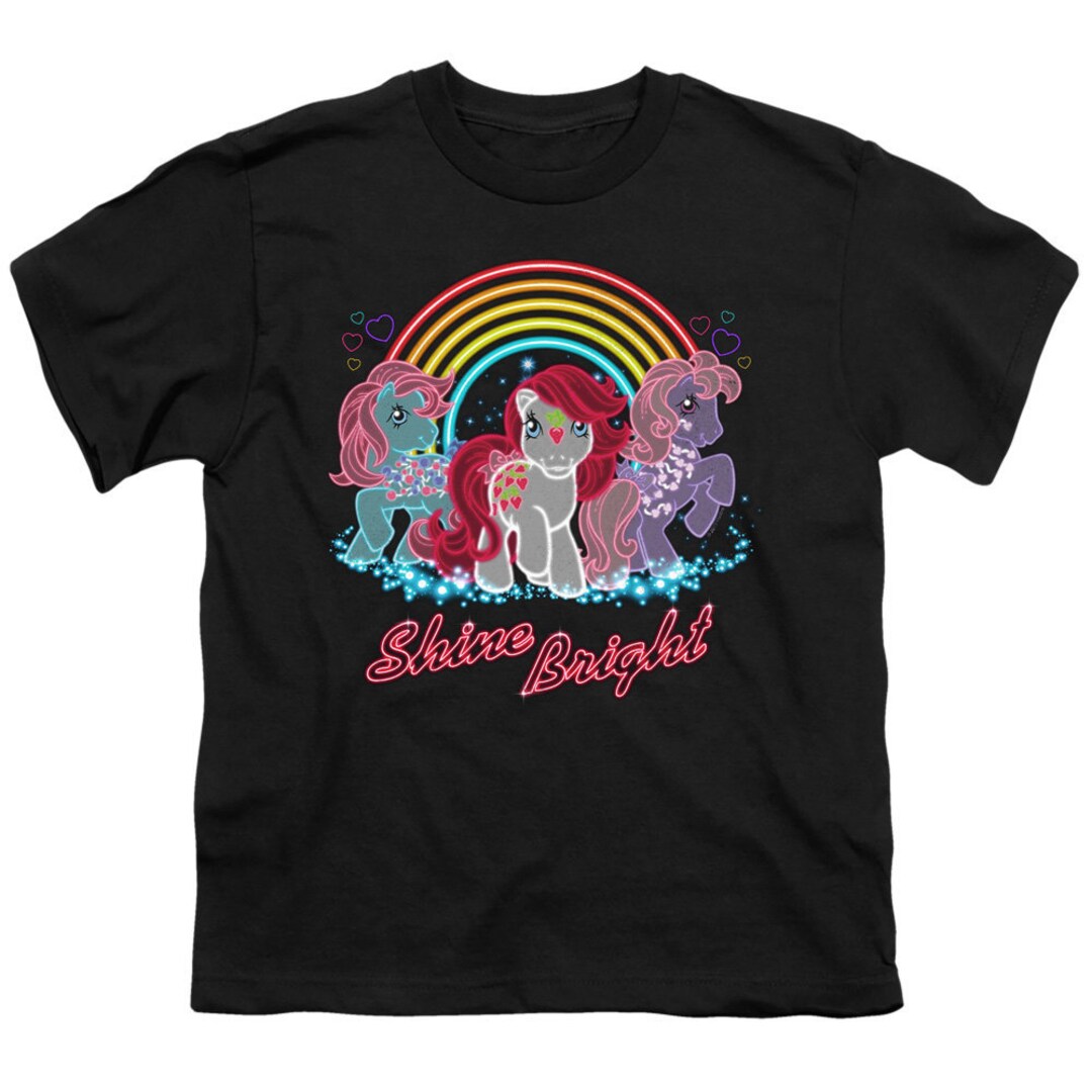 My Little Pony Shine Bright Kid's Black T-shirts - Etsy