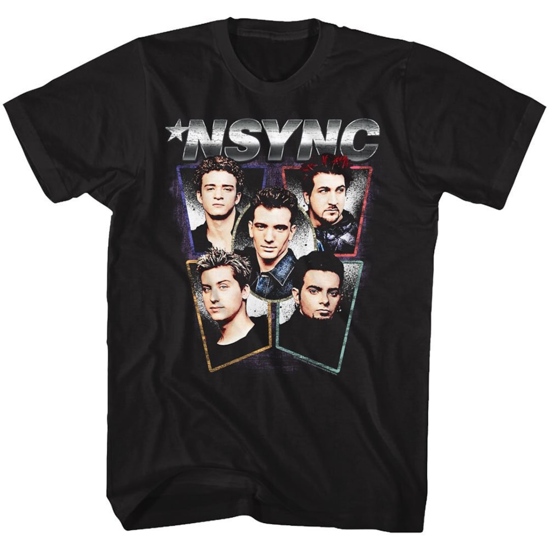 NSYNC Head Shots Black Shirts - Etsy