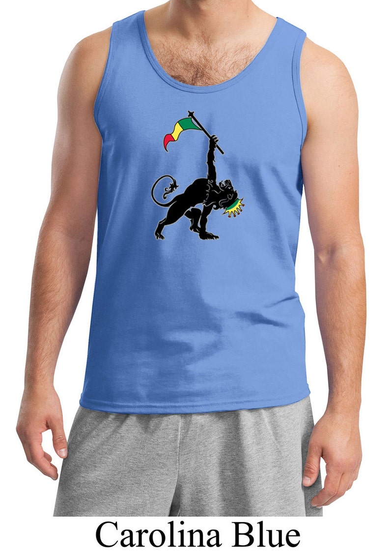 Men's Rasta Lion Triangle Rastafarian Tank Top - Etsy
