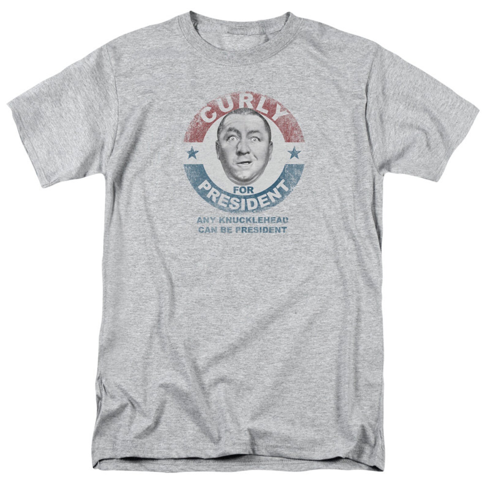 Three Stooges Curly Knucklehead President Athletic Heather - Etsy