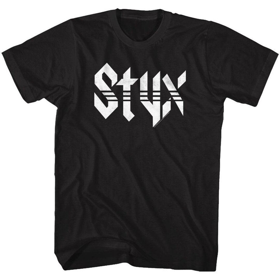 Styx Black Shirt – Officially Licensed Rock Band Tee With Classic White ...