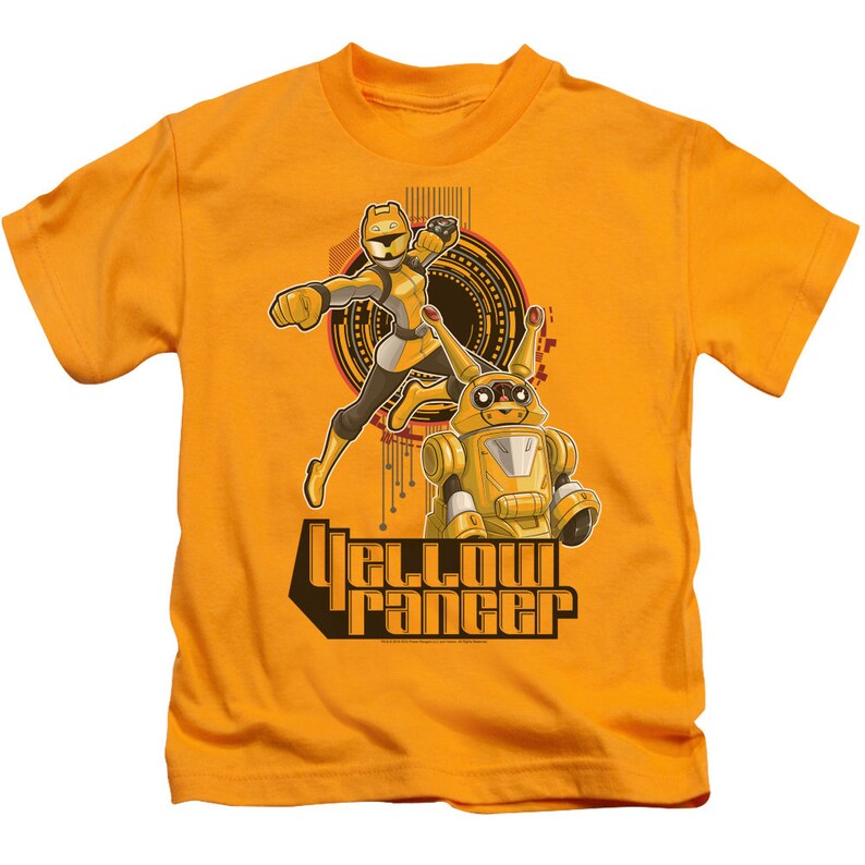 Power Rangers Yellow Ranger Kid's Gold T-shirts - Etsy