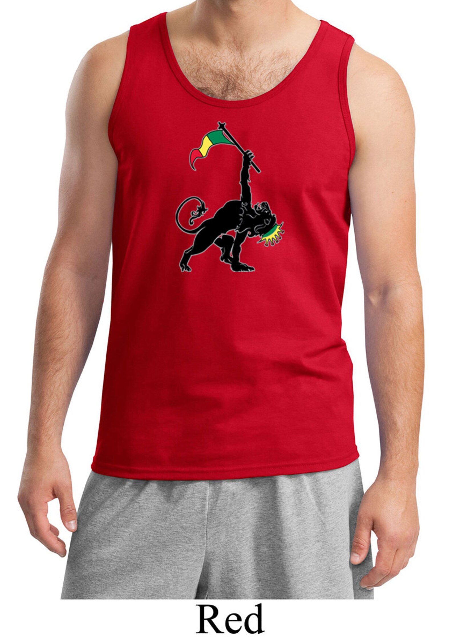 Men's Rasta Lion Triangle Rastafarian Tank Top TRIANGLE-2200 - Etsy