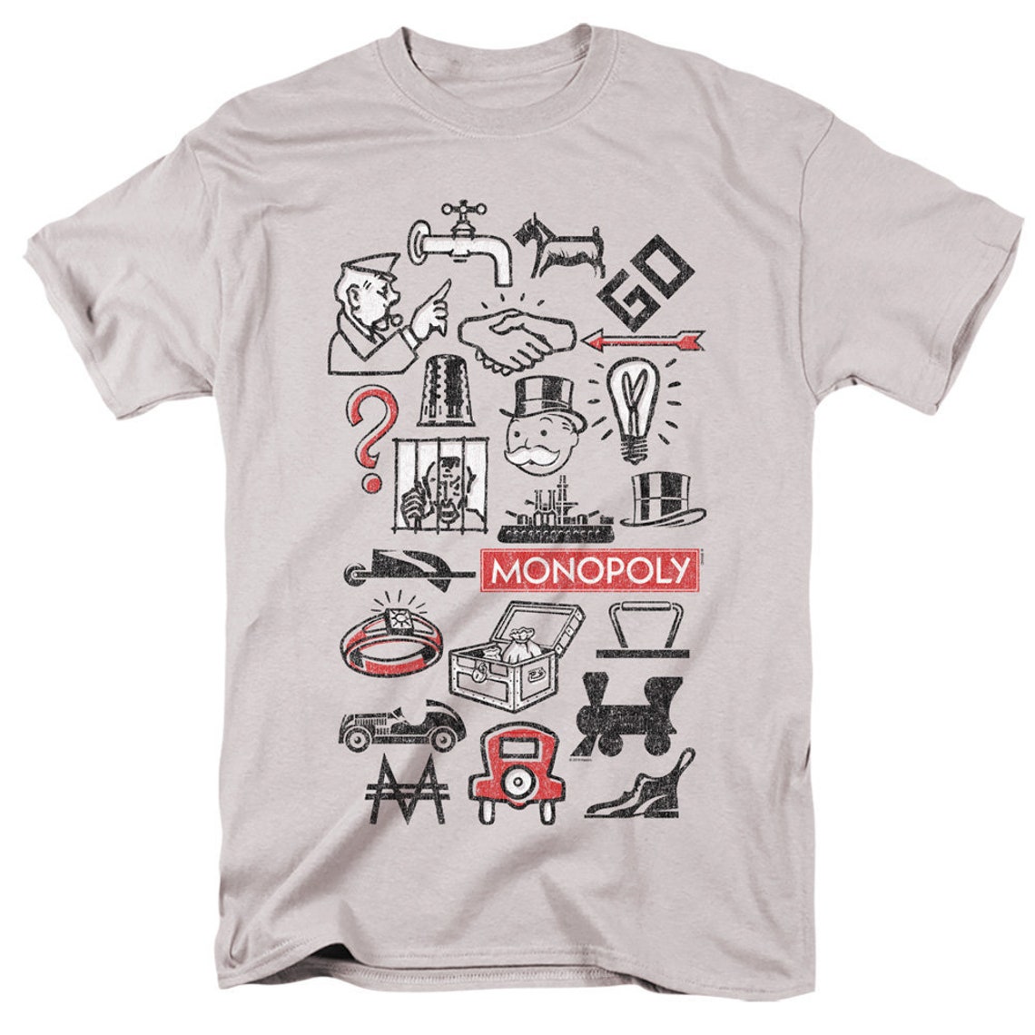 Monopoly Icons Silver Shirts - Etsy
