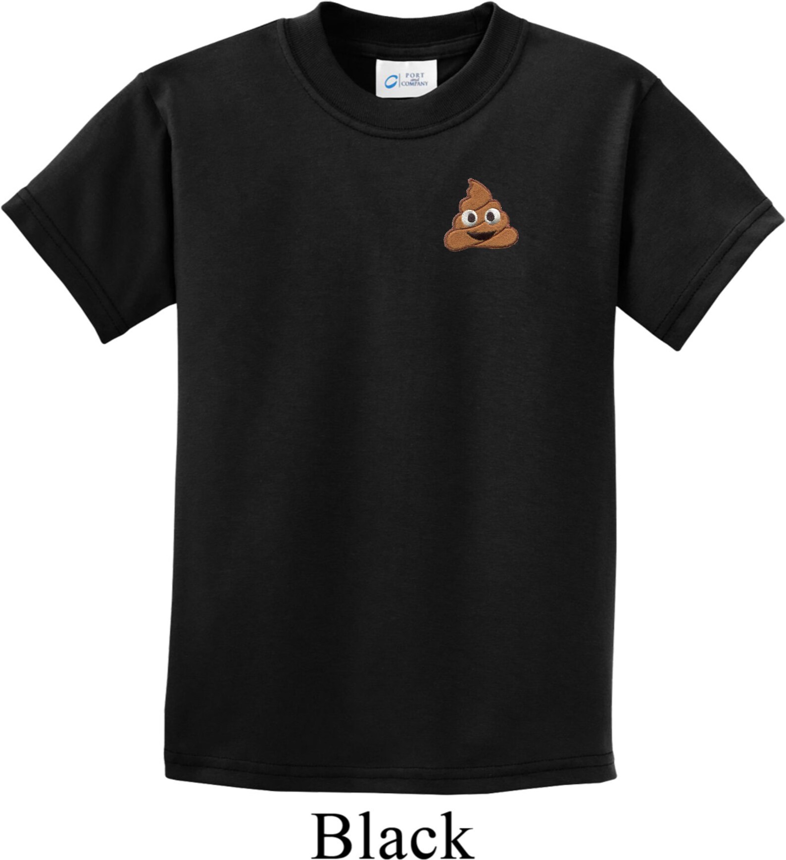 Poop Emoji Patch Pocket Print Kid's Shirt POOP-PP-PC61Y - Etsy