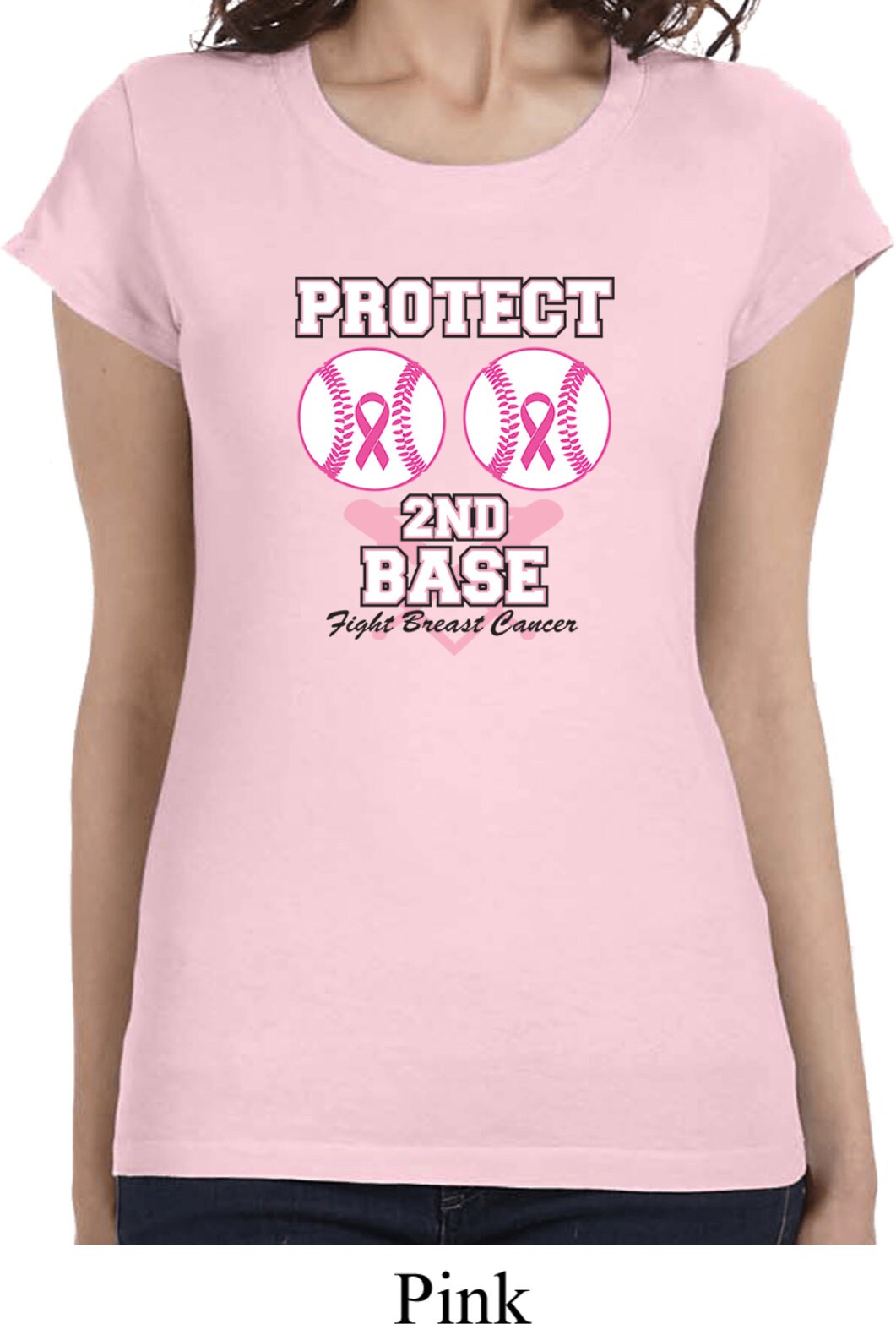 Protect 2nd Base Ladies Breast Cancer Awareness Longer Length | Etsy