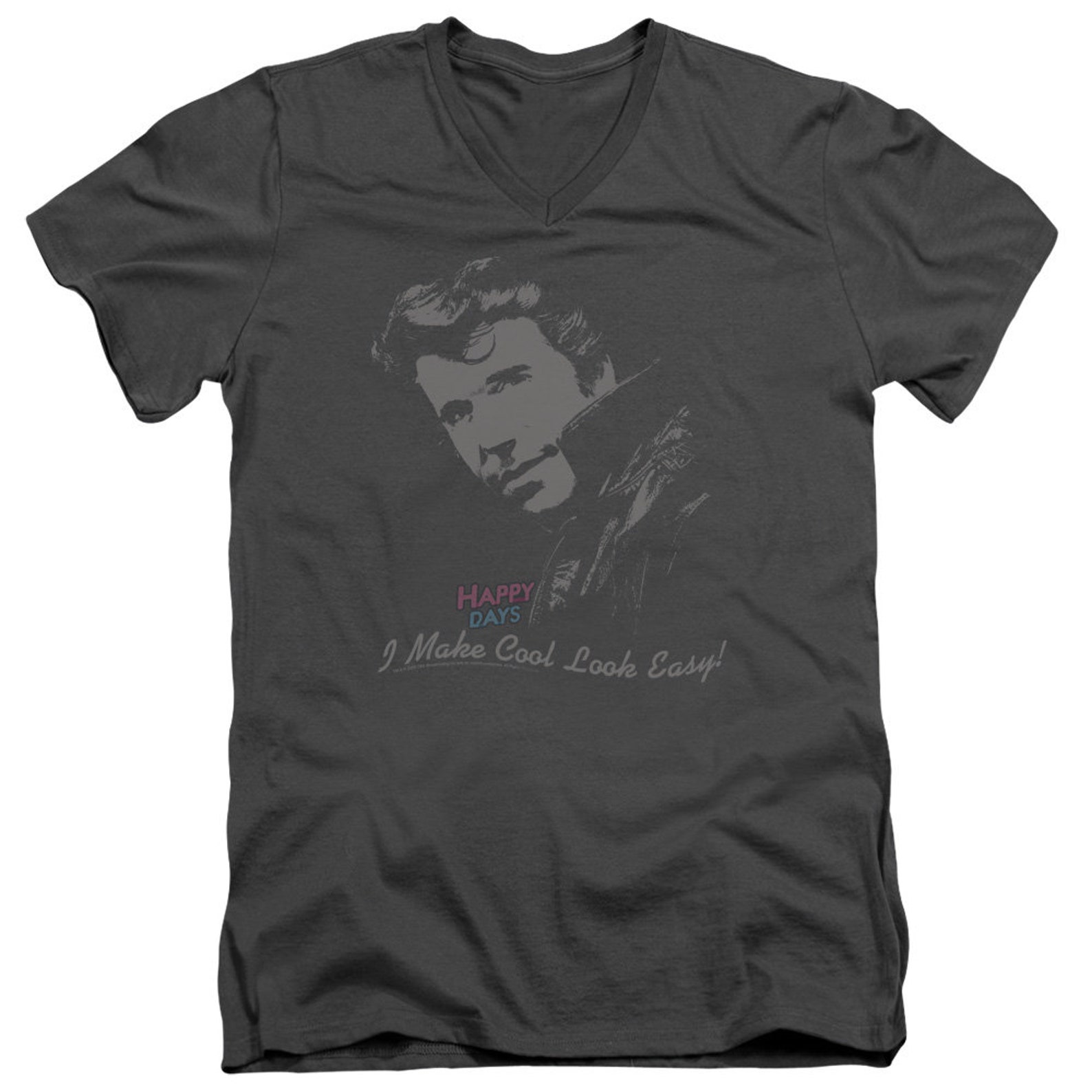 Happy Days Cool Fonz Charcoal Shirts - Etsy