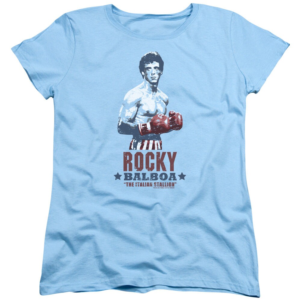 Rocky Italian Stallion Boxing Juniors and Women Light Blue T-shirts - Etsy