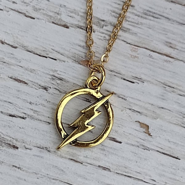 Gold Lightning Bolt Necklace - Etsy