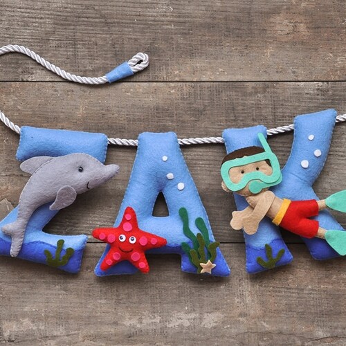 Felt Name Banner Nursery Decor Personalized Gift Felt - Etsy