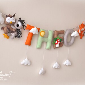 Forest Animals Nursery, Baby Name Sign, Nursery Wall Art, Custom Made ...