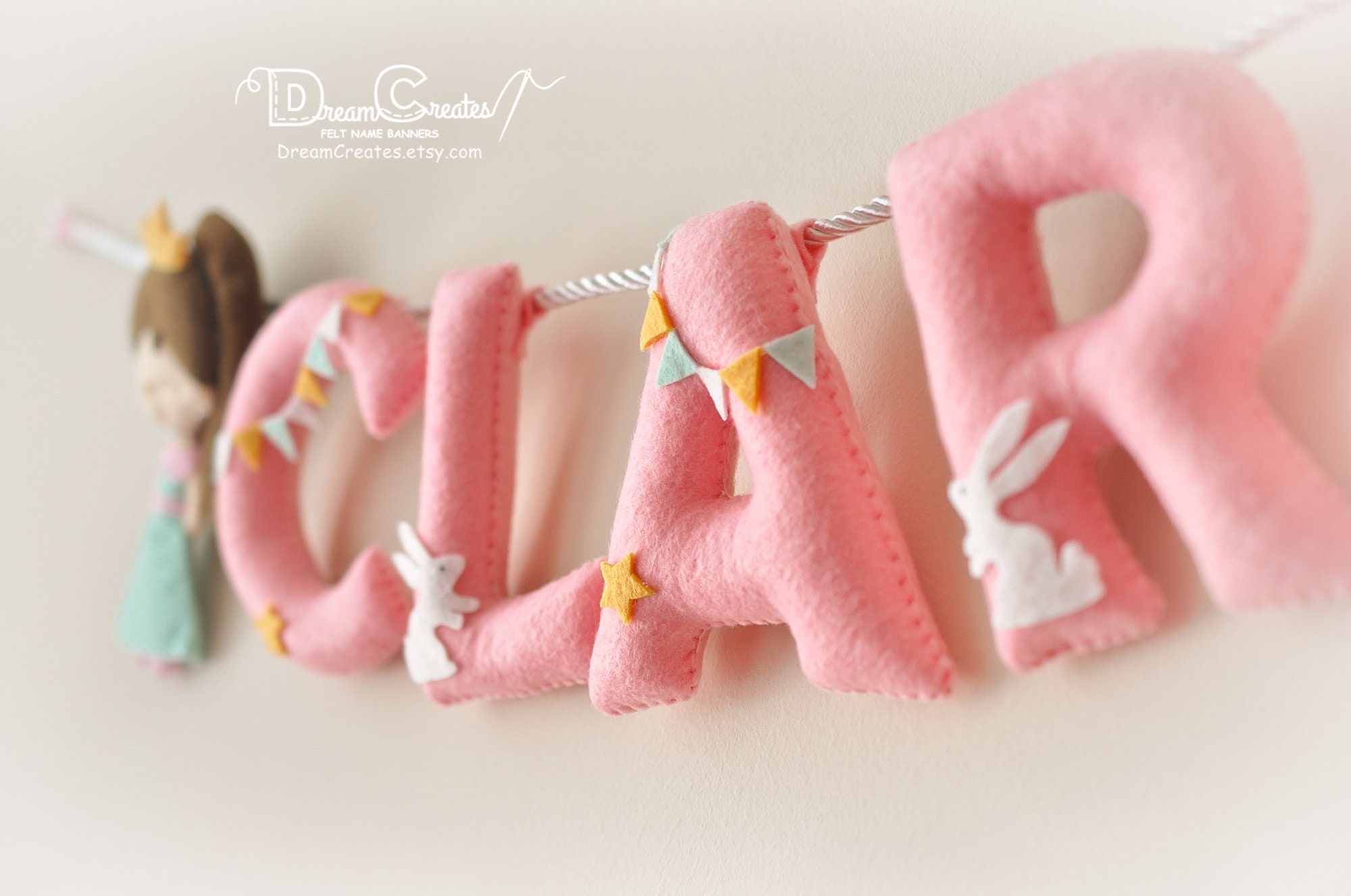 Nursery Decor Princess Name Banner Felt Name Banner Baby | Etsy