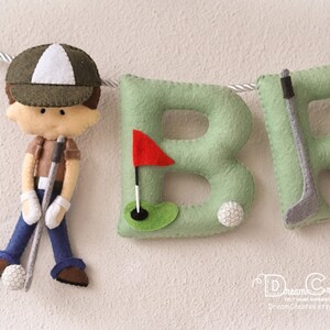 Golf Nursery Decor, Felt Name Banner, Custom Baby Name - Etsy