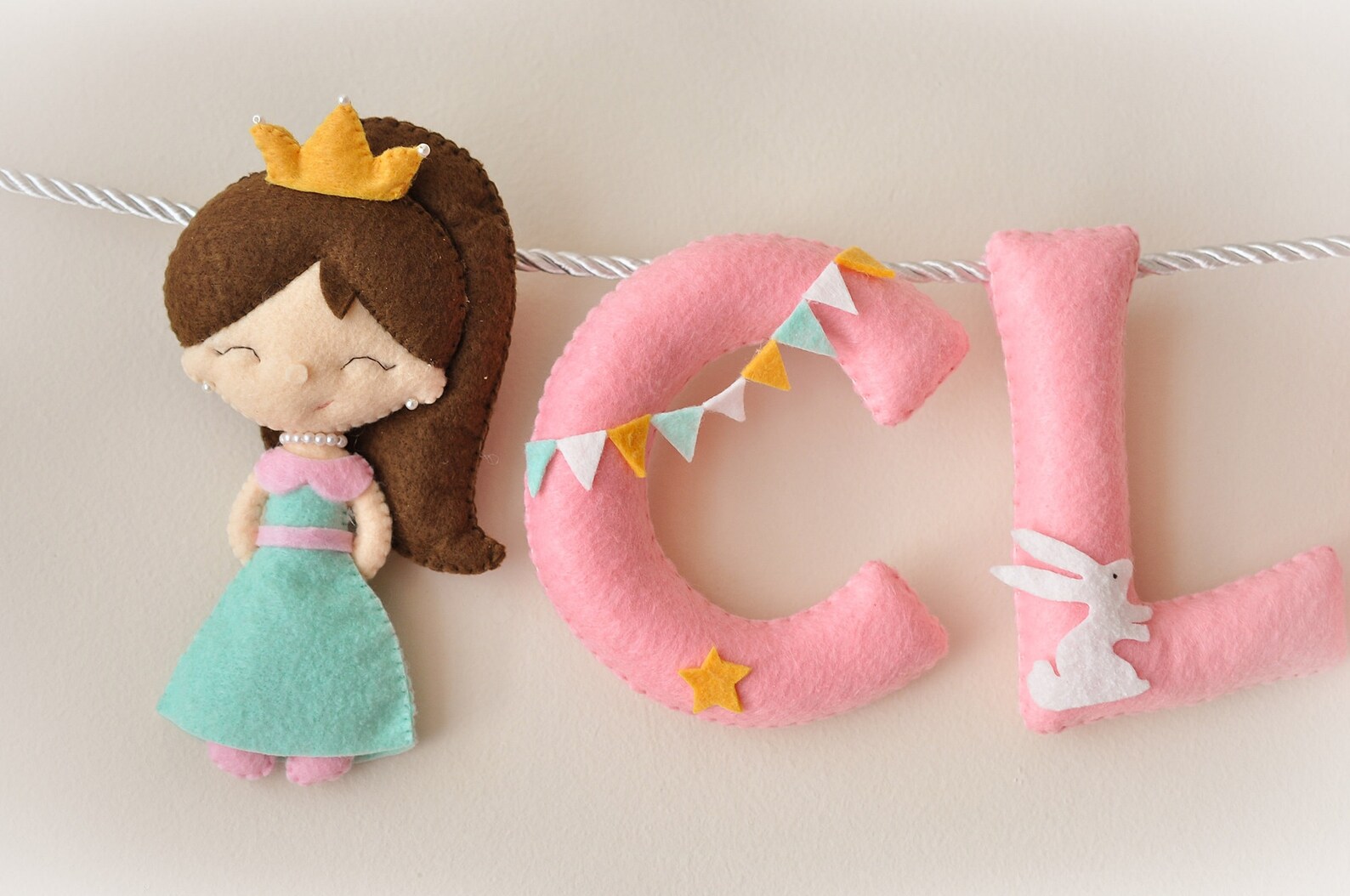Nursery Decor Princess Name Banner Felt Name Banner Baby - Etsy