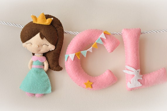 Nursery Decor Princess Name Banner Felt Name Banner Baby | Etsy