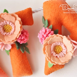 Nanny Nursery Decor, Baby Name Sign, Nursery Wall Art, Felt Name Banner ...